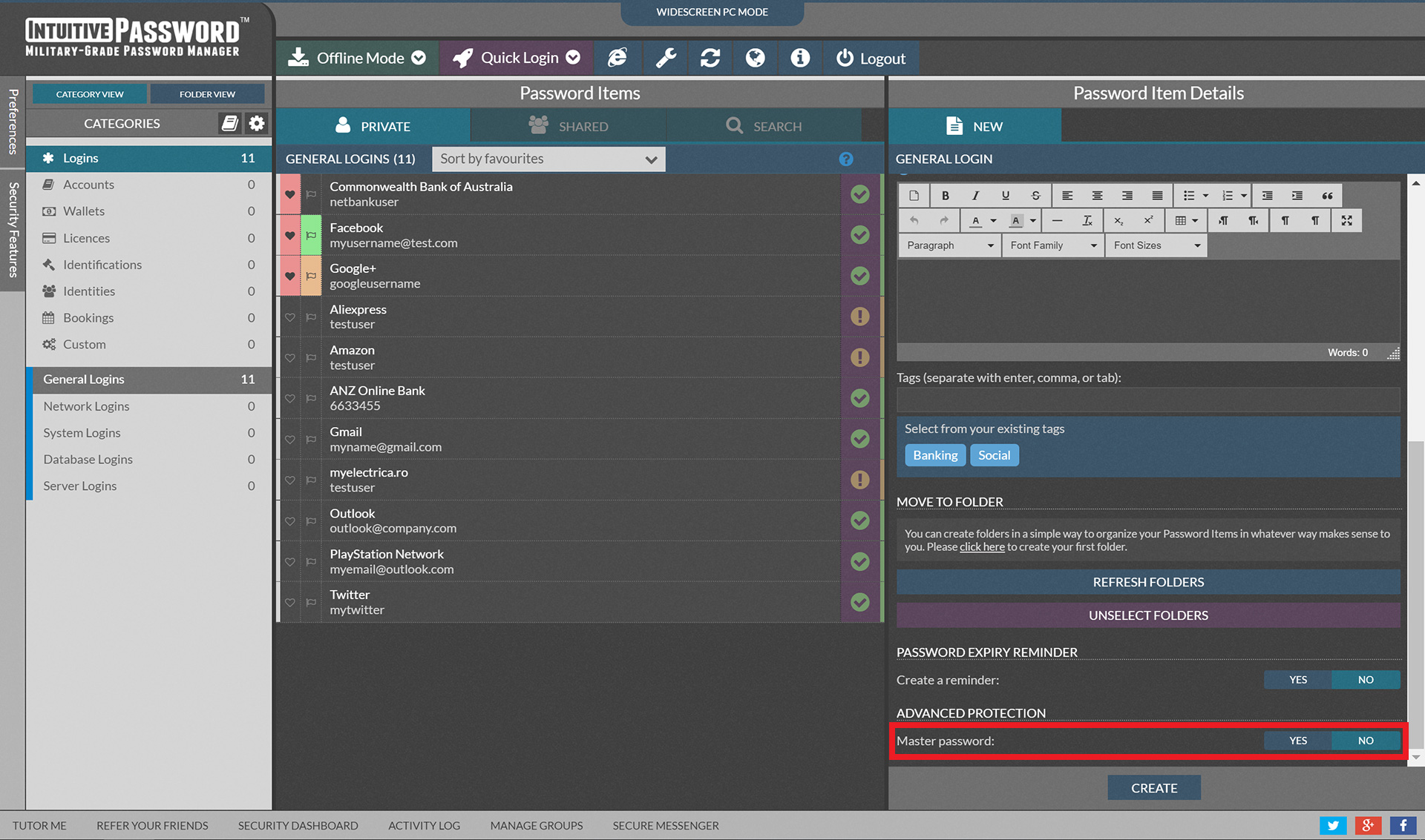 Intuitive Password - User Manual