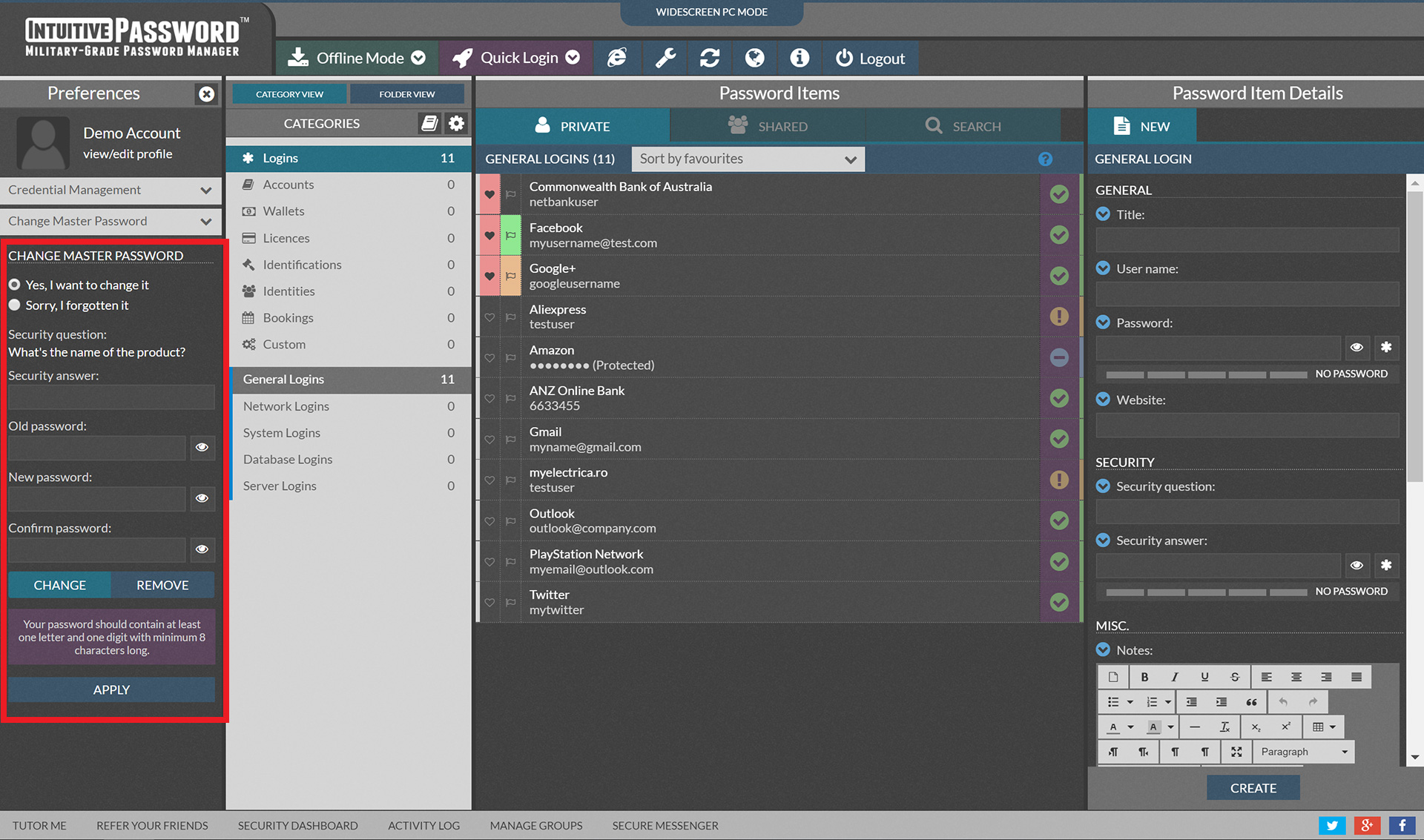 Intuitive Password - User Manual