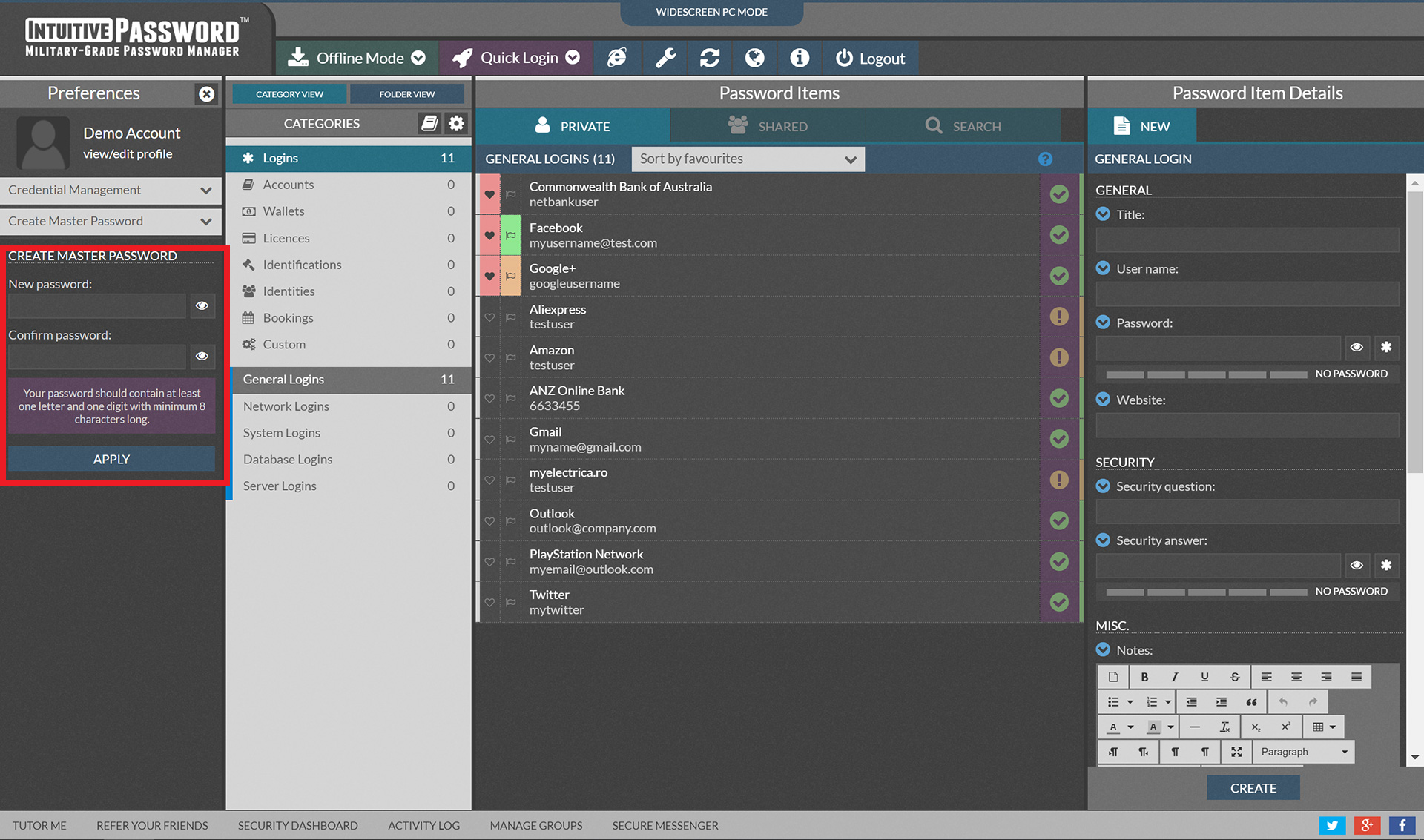 Intuitive Password - User Manual