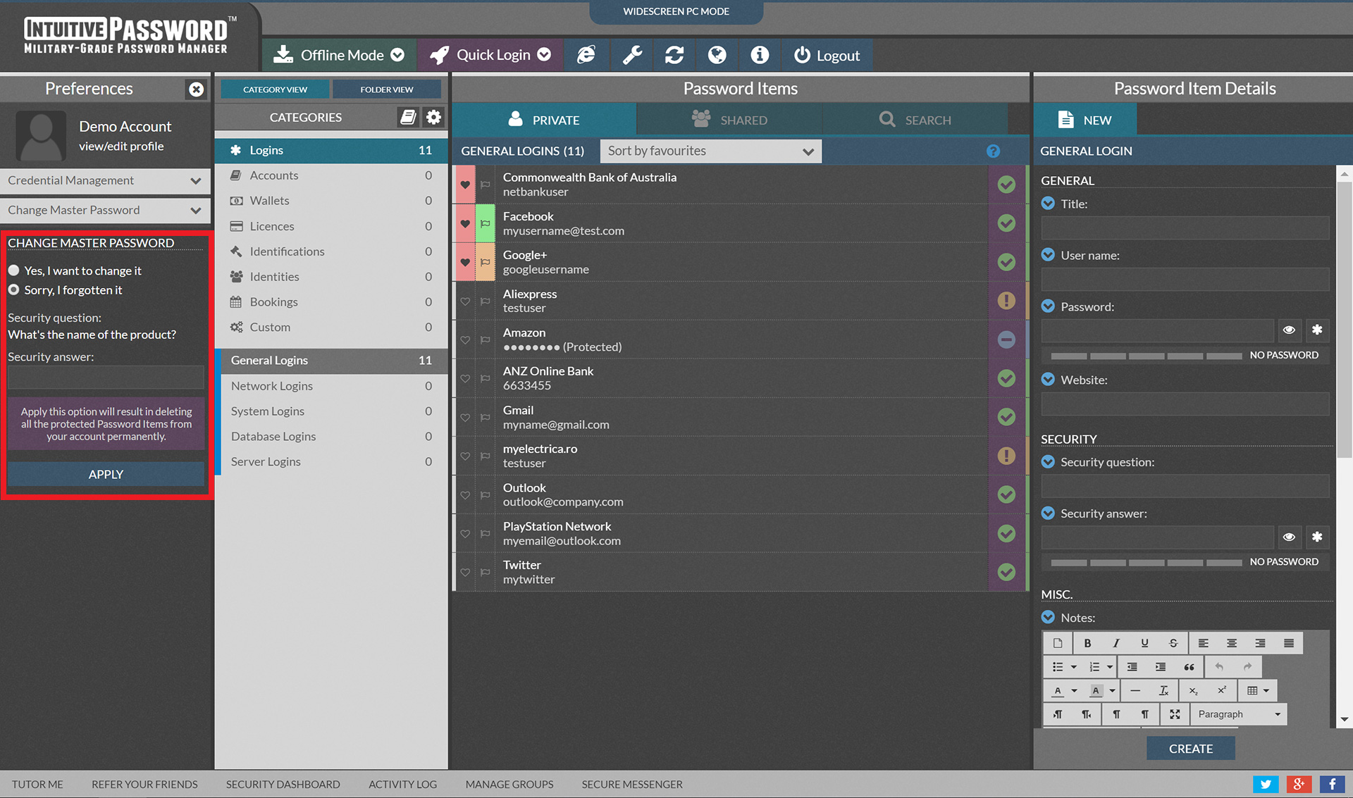 Intuitive Password - User Manual