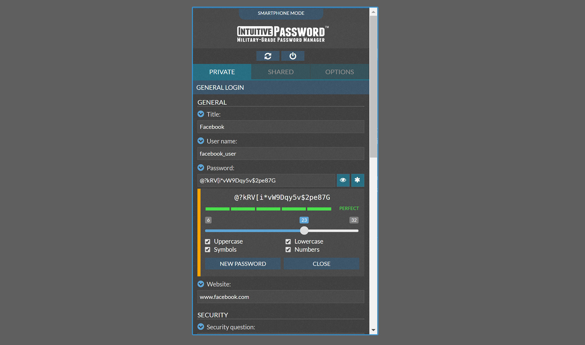 Intuitive Password User Manual