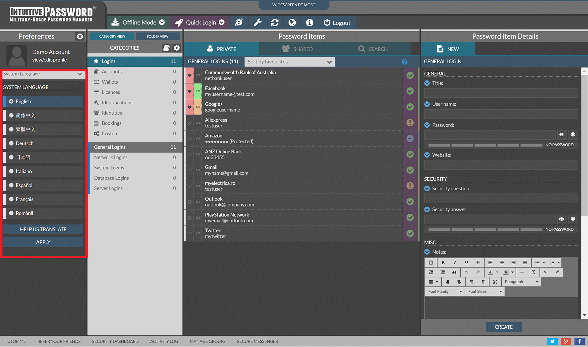 Intuitive Password - User Manual